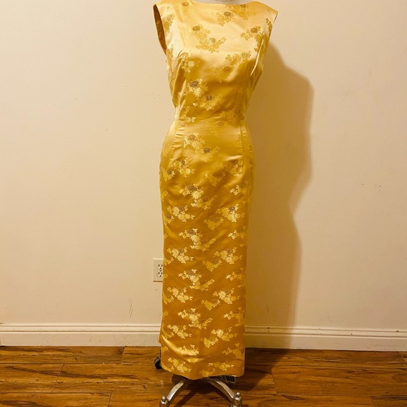 Vintage | Dresses | Vintage 4s Gold Gown | Poshmark